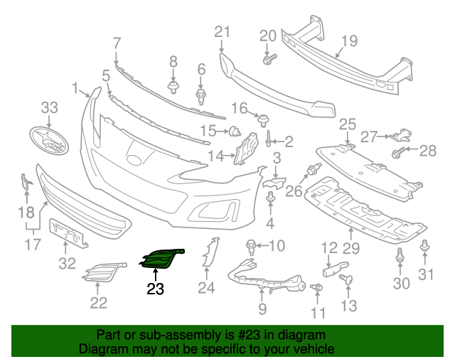 2017-2020 Subaru BRZ OEM NEW 2007-2020 Subaru BRZ Fog Light Cover Right ...