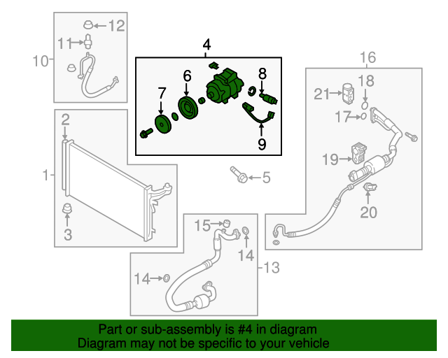 97701-T1000 - Compressor Assembly 2022-2023 Kia Stinger | Kia.Parts Store