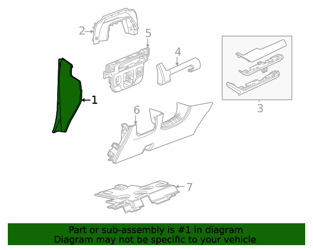 2021-2022 Cadillac Side Cover 84879461 | GMPartsDirect.com