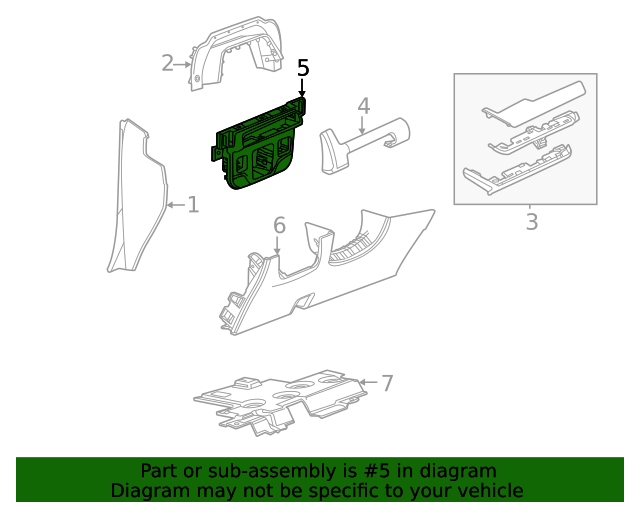 2021-2023 Cadillac Black Instrument Panel Switch Trim Plate 84925672 ...