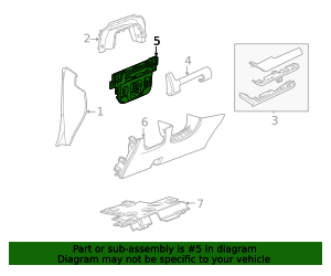 2021-2023 Cadillac Black Instrument Panel Switch Trim Plate 84925672 ...