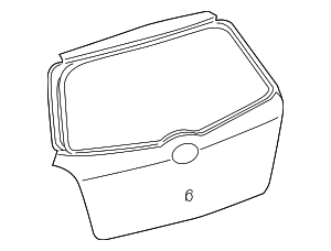 67005-52750 - Lift Gate - 2007-2011 Toyota Yaris | OEM Genuine Toyota Parts