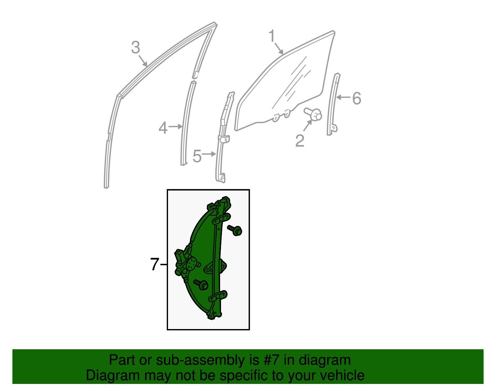 72210-SHJ-A02 - Window Regulator 2005-2010 Honda Odyssey | OEM Honda ...