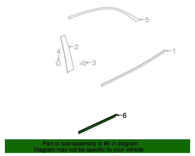 22798884 Molding - New OEM Part From GM Parts Direct | GM Parts Store