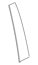 2013-2016 Chevrolet Rear Driver Side Door Window Frame Front Applique ...