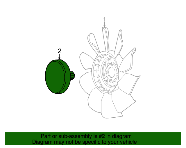 Genuine OEM Ford Part - 4C3Z-8A616-AA | Ford 6.0L Fan Clutch Assy 4C3Z ...