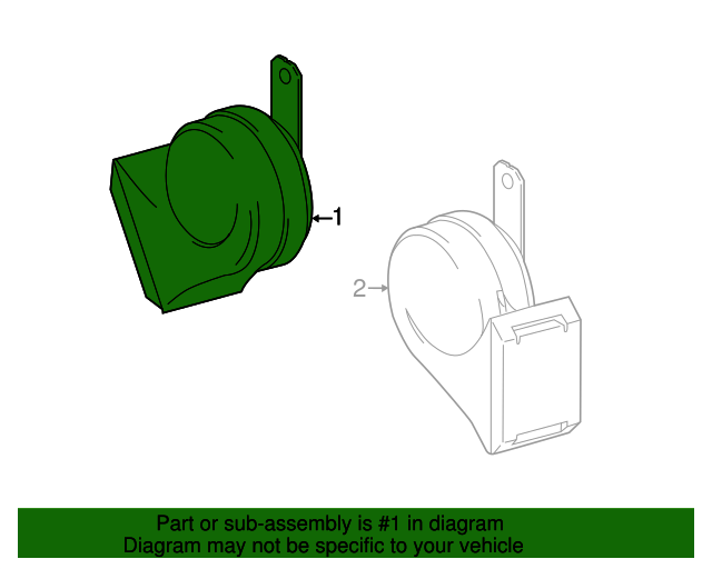 2014-2021 Toyota Tundra Low Note Horn 86520-0C060 | Toyota Parts Center