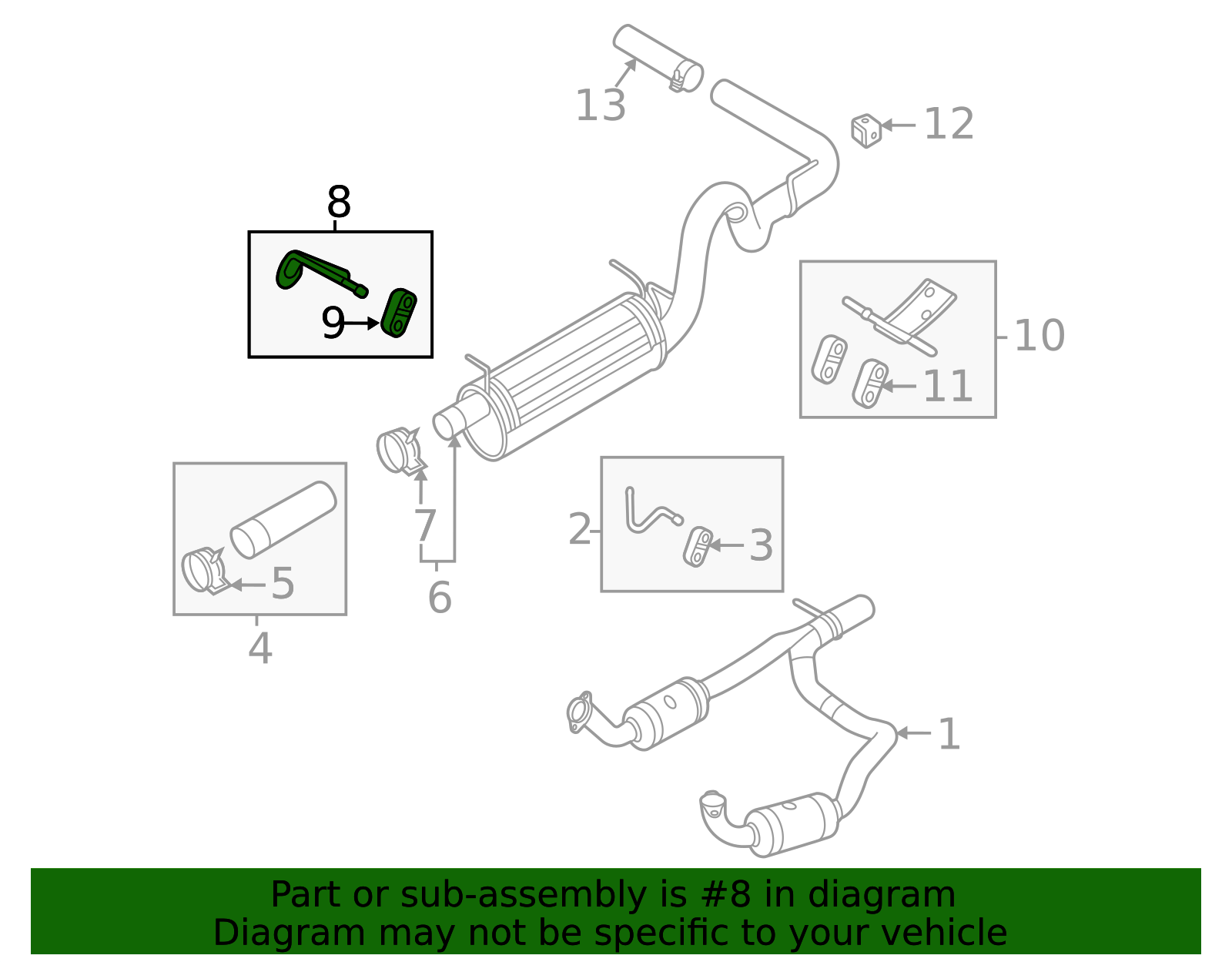 2004-2025 Ford Exhaust System Hanger Bracket 6C2Z-5A242-CA | Retail ...