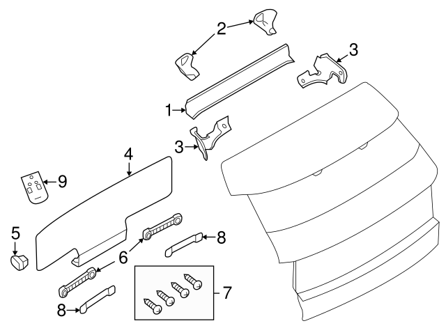 2012-2019 Land Rover Range Rover Evoque Hinge Cover LR054319 ...