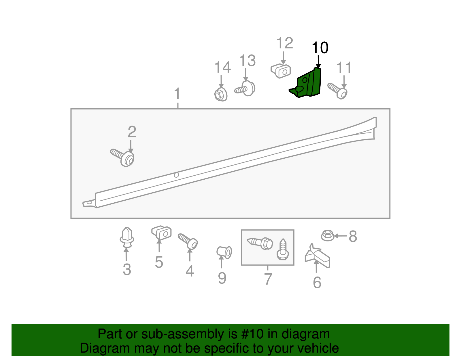 2011 Toyota Venza 2011 Toyota Venza - Molding Extension 75864-0T011-C0 ...