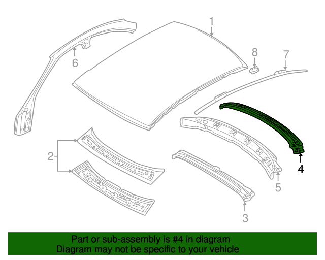 Genuine BMW 41-32-8-242-075 | Roof Bow | FREE Shipping on Most Orders ...