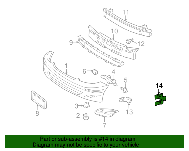 Car & Truck Parts Auto Parts & Accessories ULTRASONIC SENSOR NO.1 89348 ...
