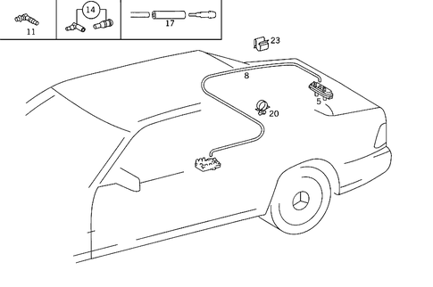 Flush Fitted Rear Lid Handle for 1985 Mercedes-Benz 300 SD | Mercedes ...