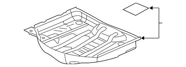 2011-2021 Mopar Rear Floor Pan 68504492AA | TascaParts.com