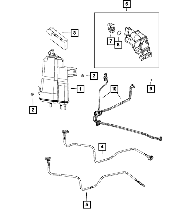 2017 Jeep Compass Vapor Canister 52030397AF | Mopar eStore