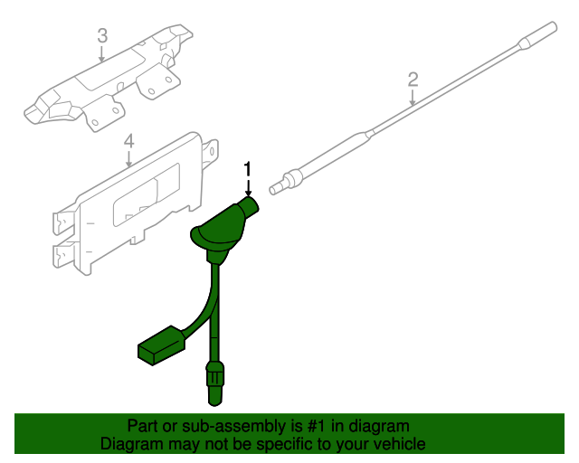 2006-2013 Porsche Antenna Assembly 997-647-221-00 | Sunset Porsche Parts