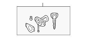 1999-2002 Mazda 626 Cylinder & Keys GD8B-76-230B | Mazda Part Direct