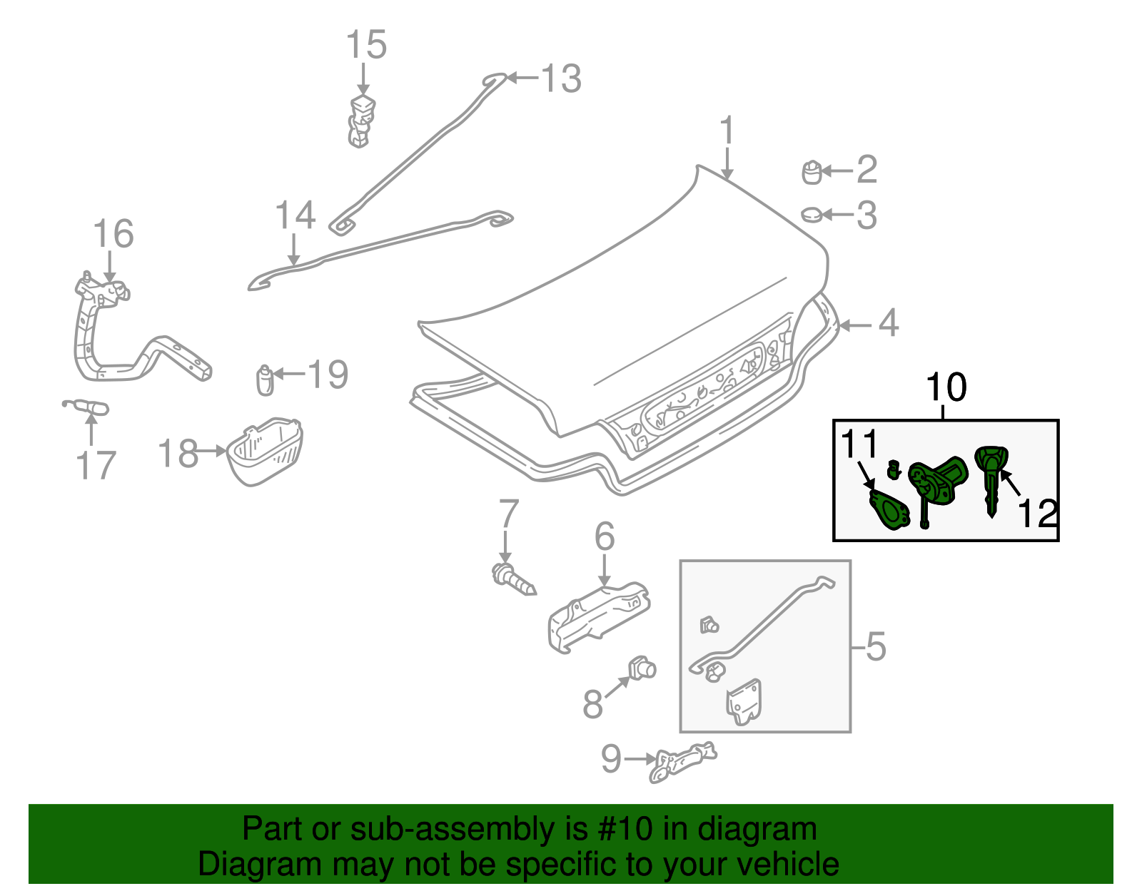 1999-2002 Mazda 626 Cylinder & Keys GD8B-76-230B | Mazda Part Direct