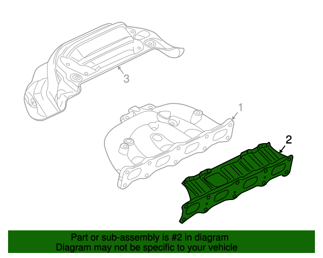 2008-2015 Mitsubishi Lancer Manifold Gasket 1555A417 | MitsubishiParts.com