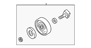 2000-2006 Nissan Sentra Pulley Assembly Idler Compressor 11925-4Z01A ...