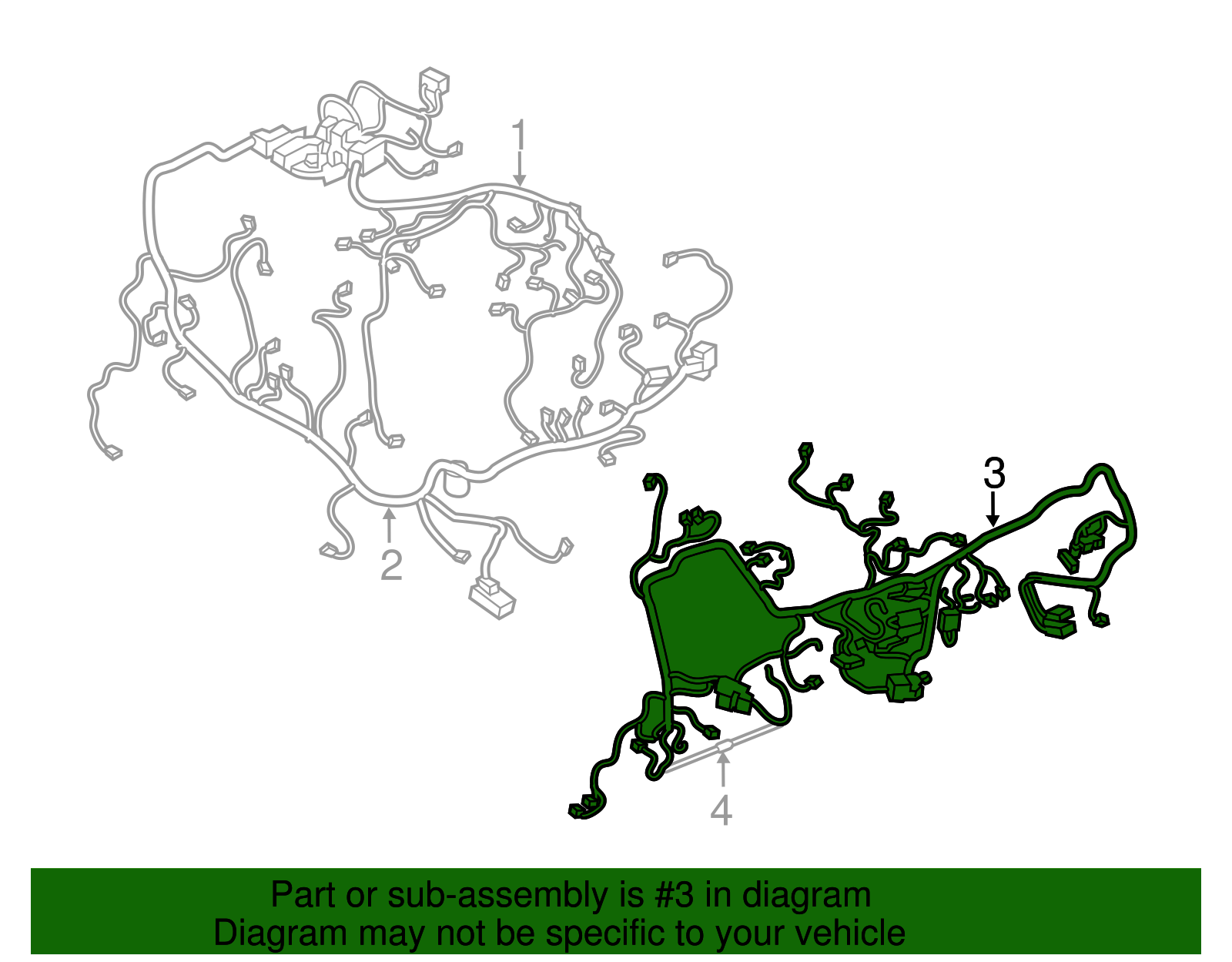 2018-2019 Ford Expedition | Wire Harness | JL1Z-14401-A | Walls' Ford Parts