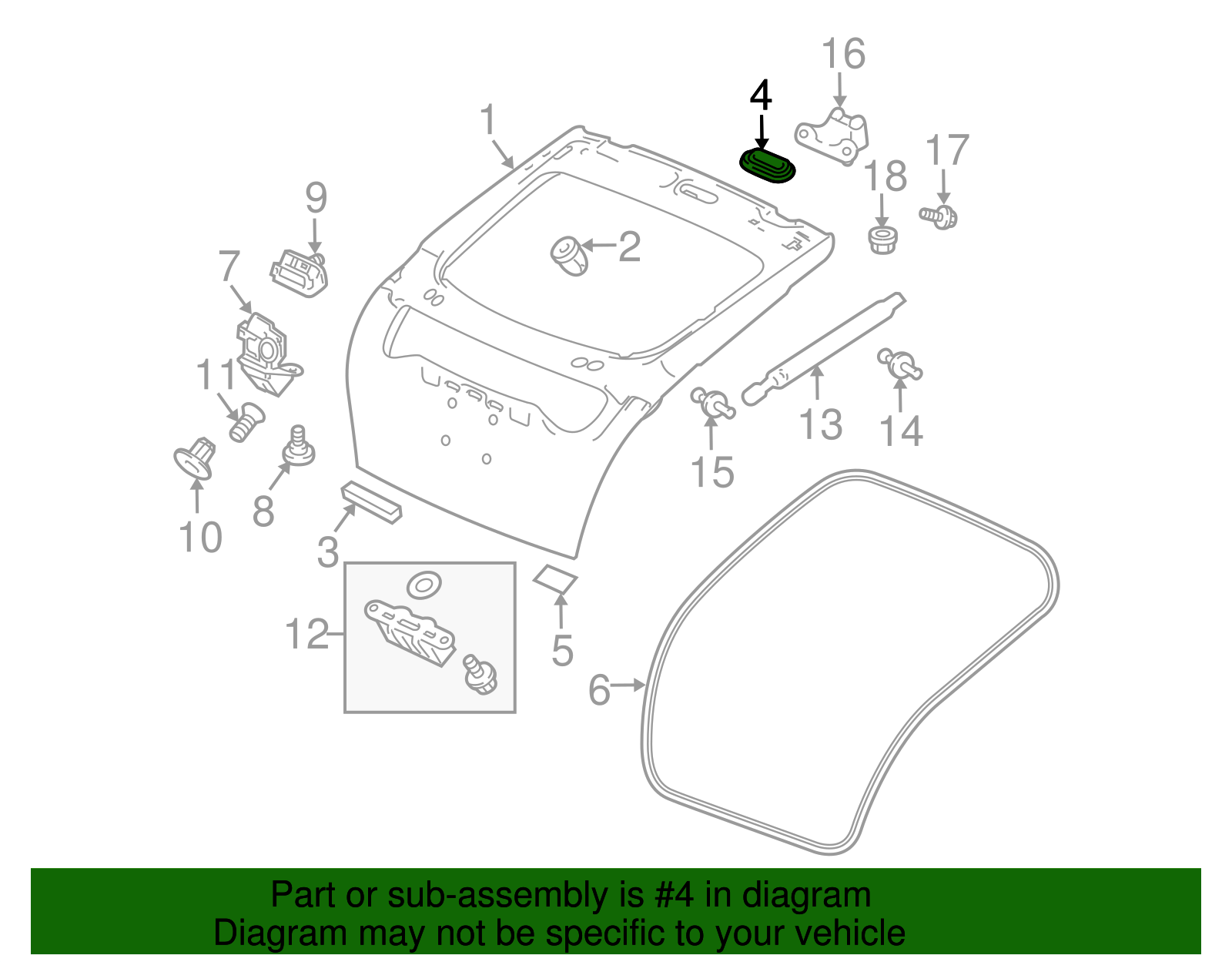 90615-S5A-003 - Lift Gate Plug - 2010-2015 Honda | OEM Parts To You