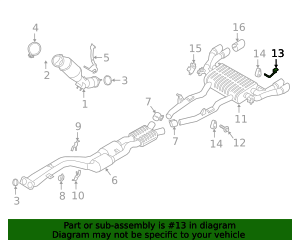 18-30-9-882-488 - Rear Muffler Bracket 2020-2023 BMW | BMW OEM Parts