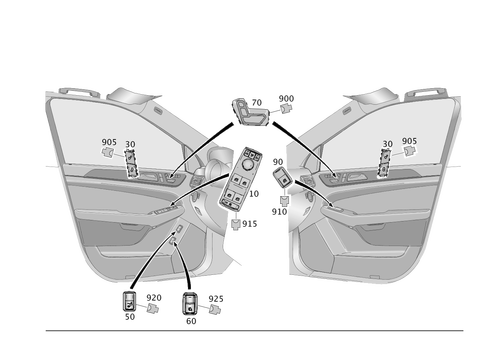 Switch in Front Door Trim for 2018 Mercedes-Benz GLE63 AMG | Mercedes ...