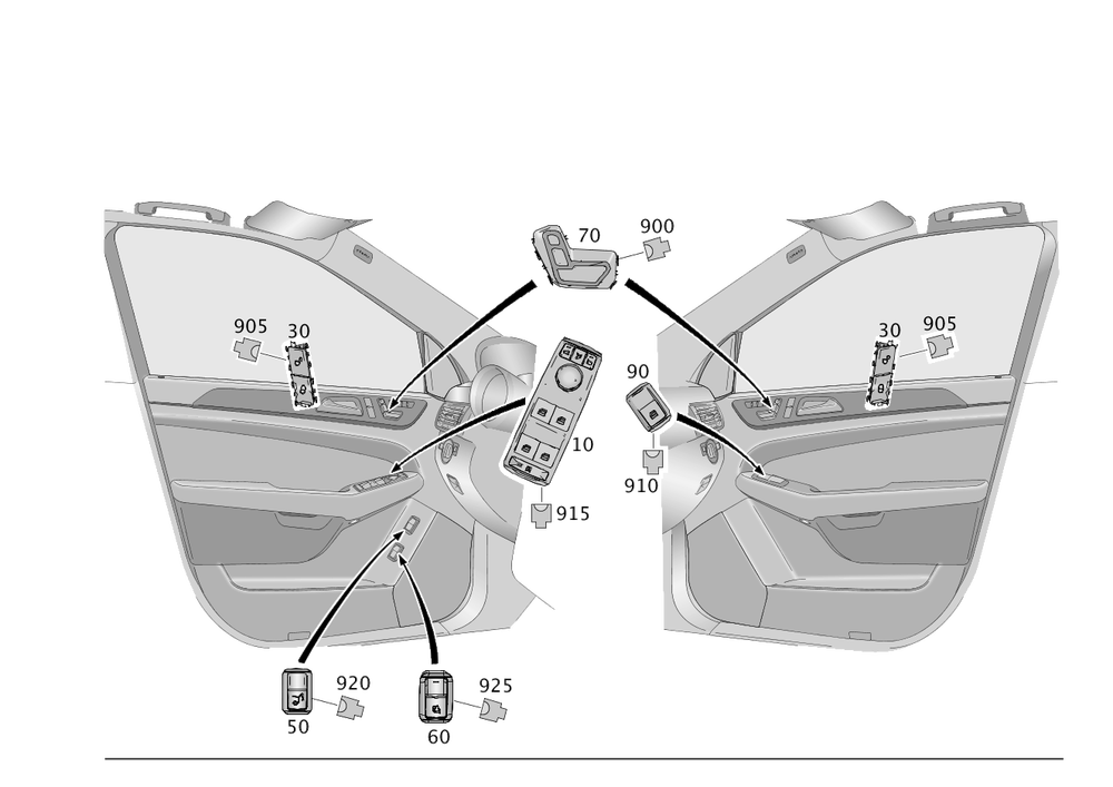 166-870-76-10 - Push-Button Switch 2012-2020 Mercedes-Benz | Mercedes ...