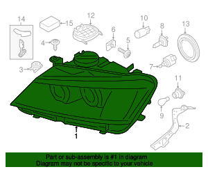 63-11-7-334-074 - Headlight 2015-2018 BMW | AutoNationParts.com