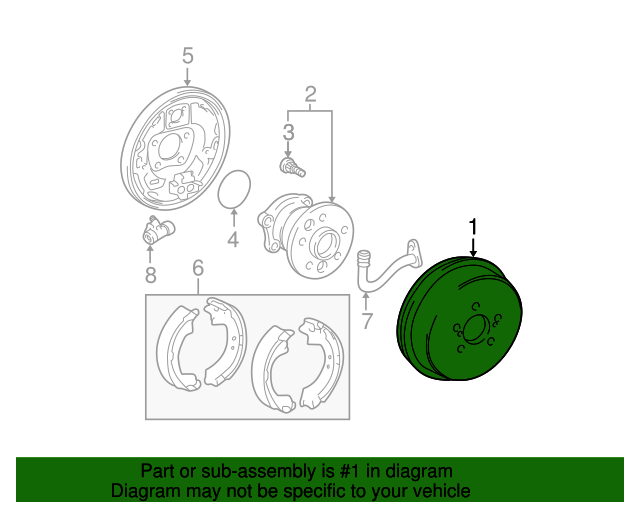 42431-33111 - Brake Drum 1992-2006 Toyota | AutoNationParts.com