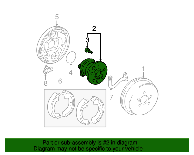 42410-33050 - Hub & Bearing - 2002-2004 Toyota Camry | OEM Genuine ...