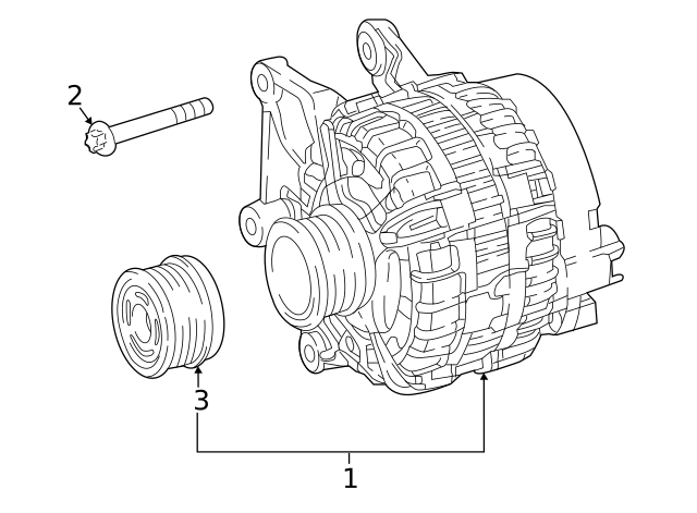 264-155-00-00 - Alternator Pulley 2019-2023 Mercedes-Benz ...