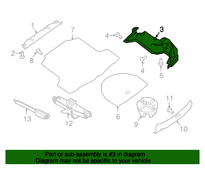 2017-2023 Nissan Maxima Trunk Side Trim - Driver's Side (LH) 84941 ...