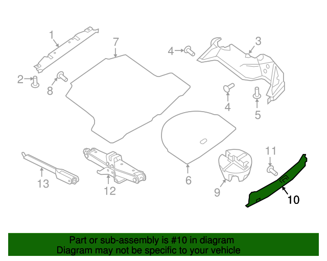 2016-2023 Nissan Maxima Rear Body Panel Trim Panel 84920-4RA0A ...