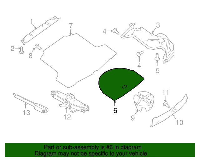 2016-2023 Nissan Maxima Spare Cover 84960-4RD0A | Nissan Parts ...