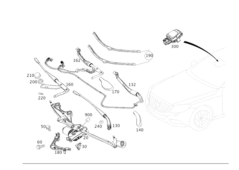 Genuine Parts Kit, Wiper Blade for 1994-2021 Mercedes-Benz Part# 222 ...