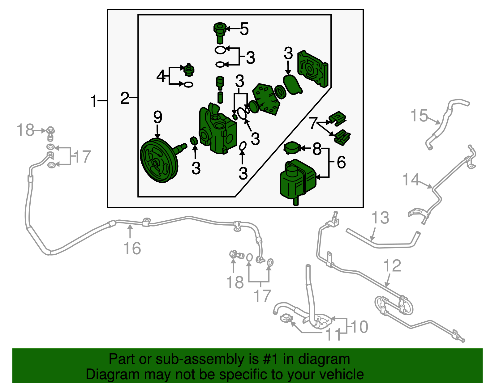 2007-2012 Mazda CX-7 Power Steering Pump EG21-32-650C | Retail Performance Auto Parts