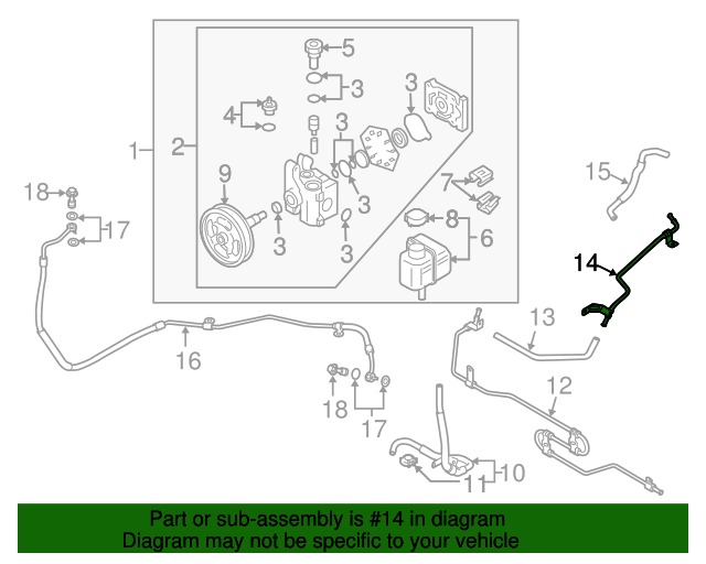2007-2012 Mazda CX-7 Return Pipe EH14-32-410A | QuirkParts