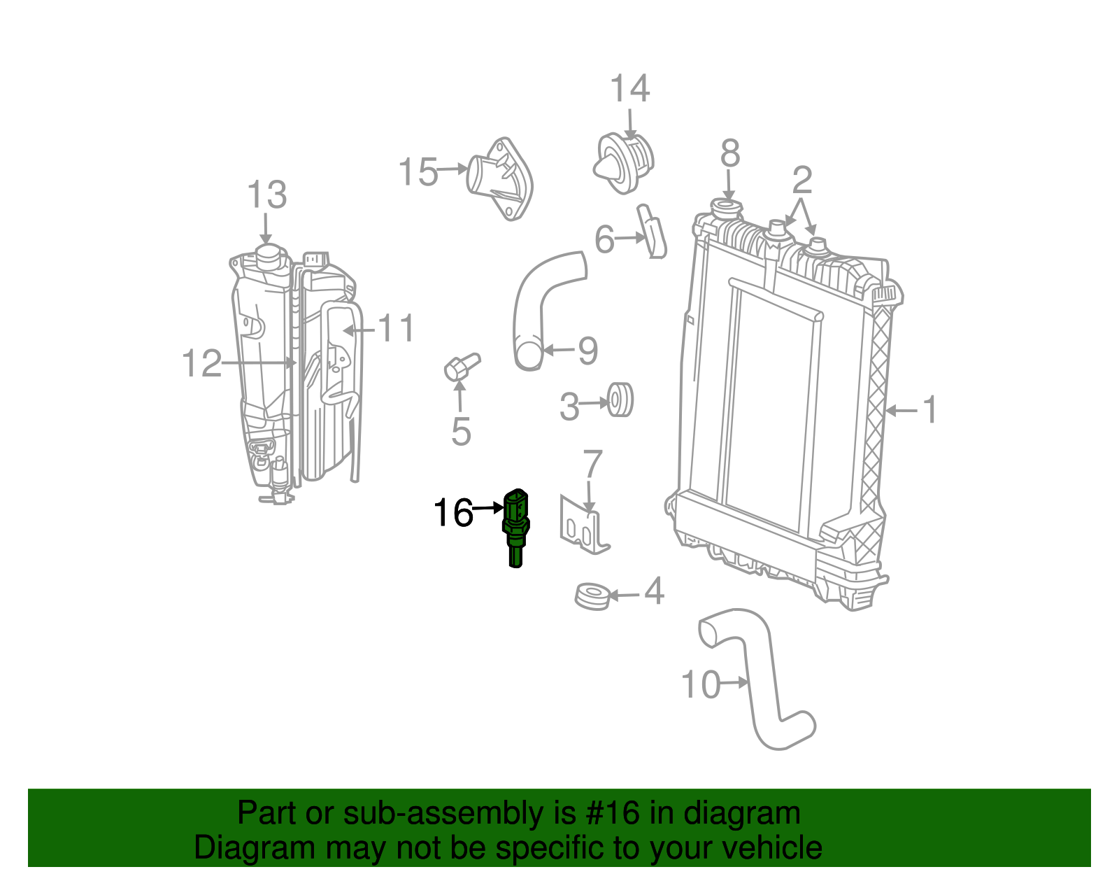 1997-2007 Mopar Coolant Temp Sensor 56027873 | Mopar Parts Canada