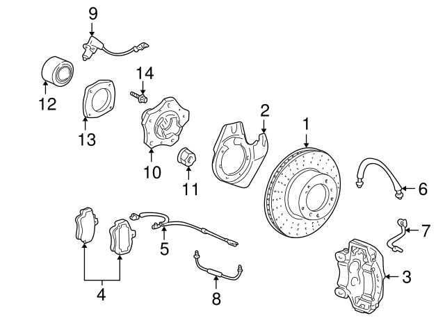 2000-2005 Porsche Caliper Assembly 996-351-425-22 | Porsche Marin