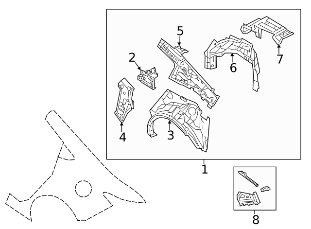 2014-2020 Mazda 6 Lower Reinforced - Passenger Side (RH) GJR9-70-13X ...