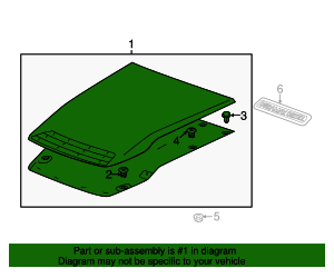 84755164 - Hood Center Molding 2017-2022 Chevrolet Colorado ...