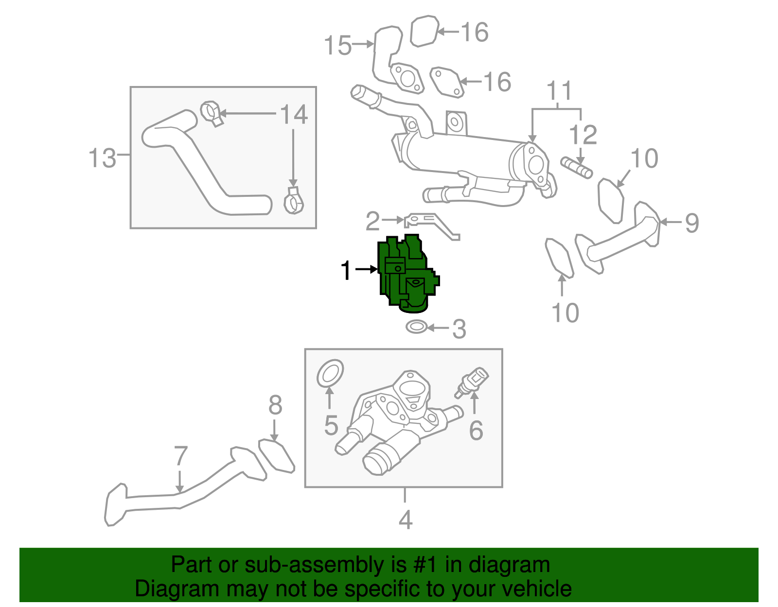 2016-2019 Hyundai Sonata Egr Valve 28400-2E610 | OEM Parts Online