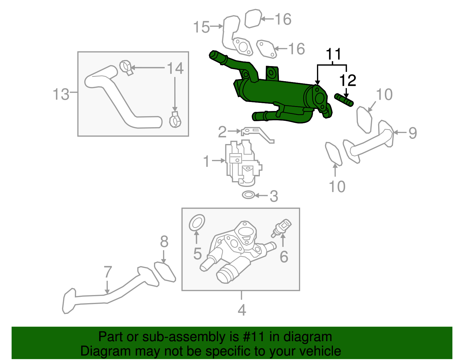 2016-2017 Hyundai Sonata Egr Cooler 28460-2E900 | OEM Parts Online