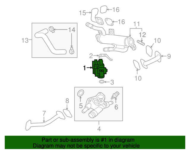28400-2E610 - Exhaust Gas Recirculation (EGR) Valve 2016-2019 Hyundai ...