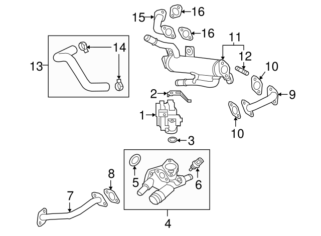 Genuine Egr Cooler for 2016-2017 Hyundai Sonata | Part# 28460-2E900 ...