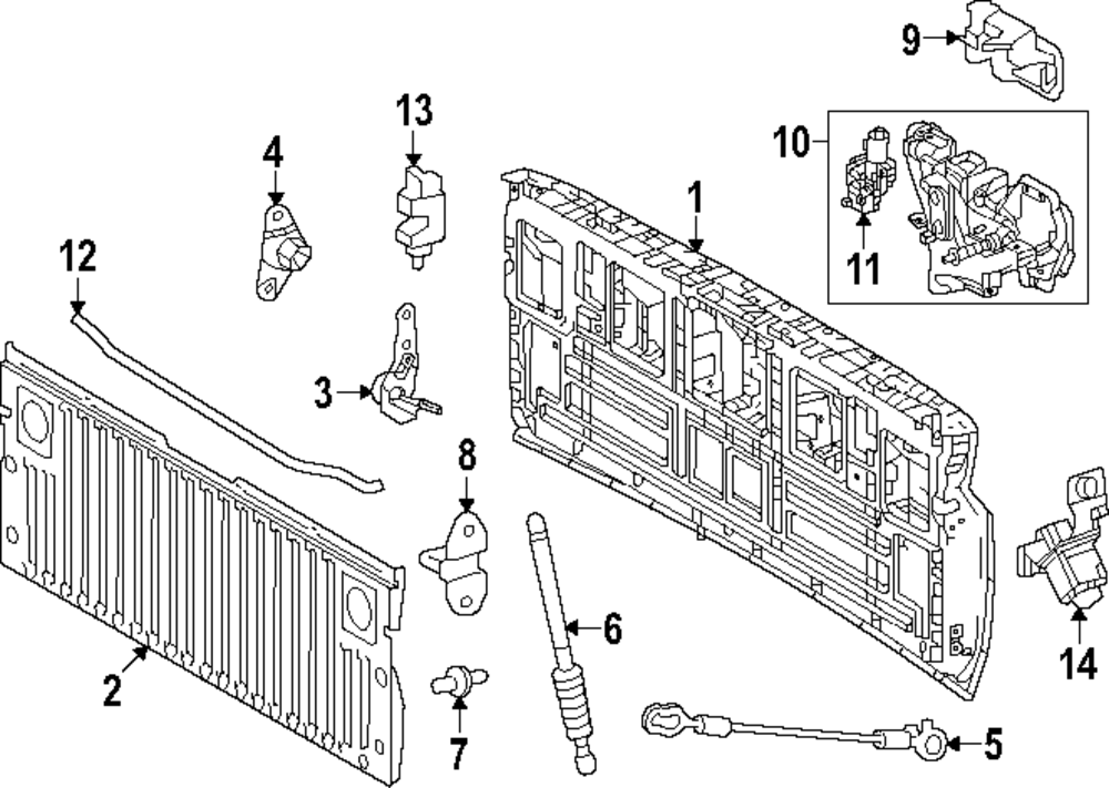 66110-AK010 - 2024 Toyota Tacoma - Tailgate Hinge | Conicelli Toyota
