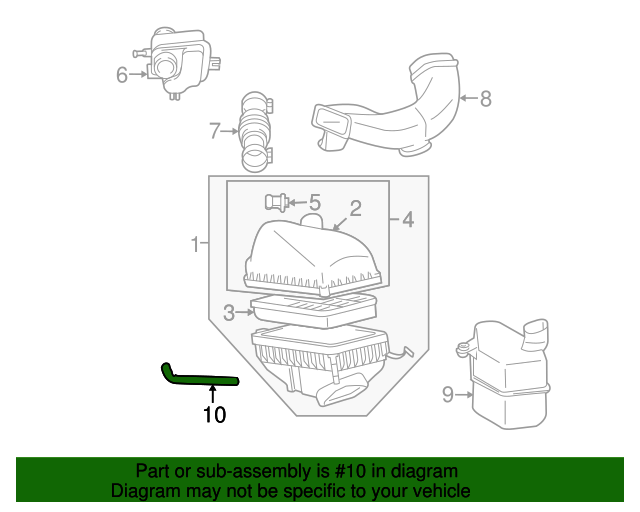 12262-20020 - PCV Valve Hose - 1997-2004 Toyota | OEM Genuine Toyota Parts