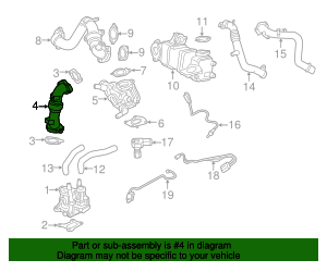 2017-2020 GM Egr Tube 12680217 | TascaParts.com